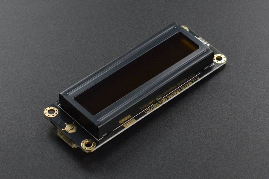 Gravity: I2C 16x2 Arduino LCD with RGB Font Display (Black) - KD Robot Kit