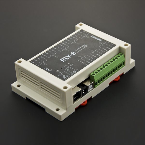 8 Channel Ethernet Relay Controller (Support PoE and USB) - KD Robot Kit